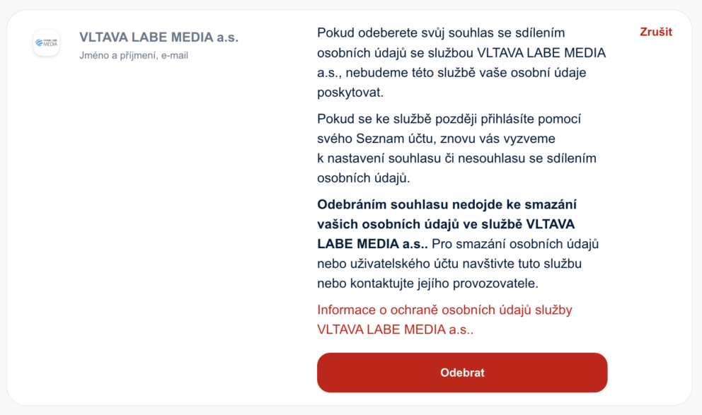 Signing in with Seznam - Nápověda Seznam Účet